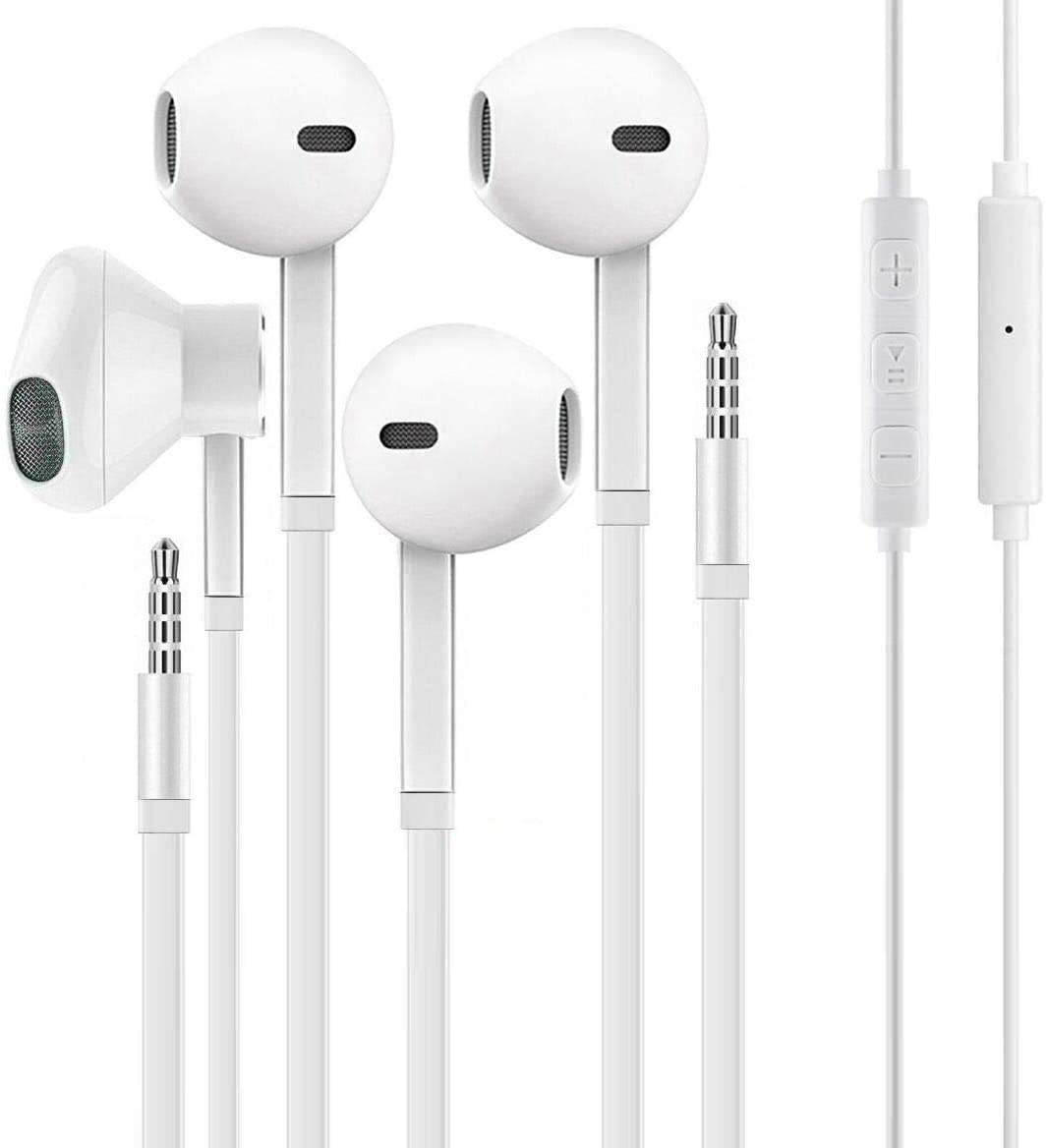 Maxsooner (2 Pack) Aux Headphones/Earbuds 3.5mm Wired | Apple product ...